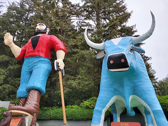 Looking up at Paul from this angle, you half expect him to suddenly bend down and ask if you're enjoying your visit.