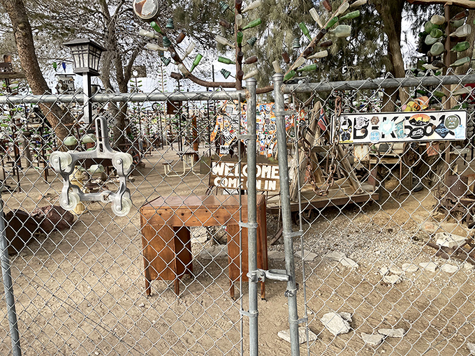 The "WELCOME COME IN" sign perfectly captures the unpretentious spirit of this roadside wonder where everyone's invited to explore.