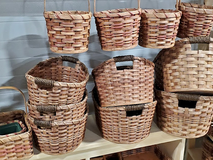 Basket cases welcome! These handwoven containers aren't just storage solutions—they're pieces of Amish craftsmanship that turn "putting things away" into displaying art.