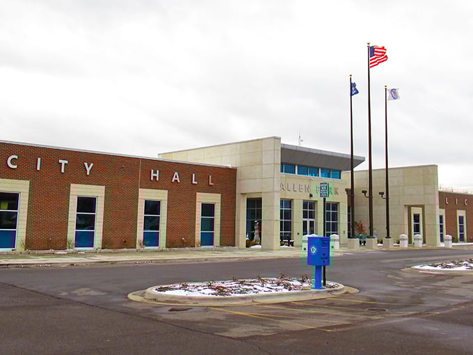 Allen Park's modern City Hall represents the community's blend of suburban comfort and urban convenience at retirement-friendly prices.