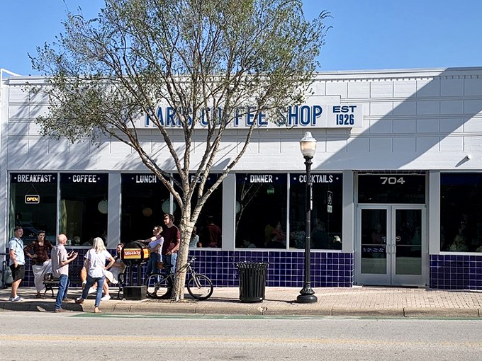 Paris Coffee Shop's clean white exterior belies the flavor explosion inside. Fort Worth's historic diner has perfected breakfast over nearly a century.