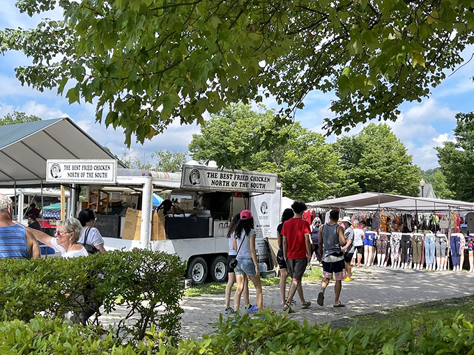 Pocono Bazaar's outdoor section buzzes with activity&mdash;a human beehive where the honey is finding that perfect item at the perfect price.