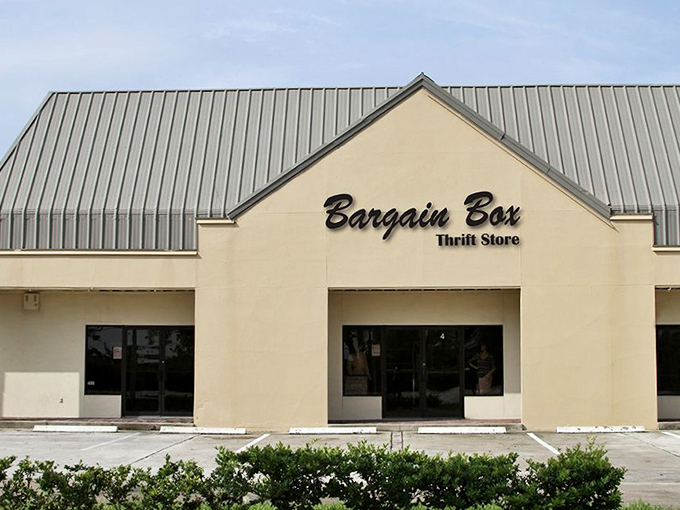 Clean lines and neutral tones hide a wonderland of upscale castoffs within!