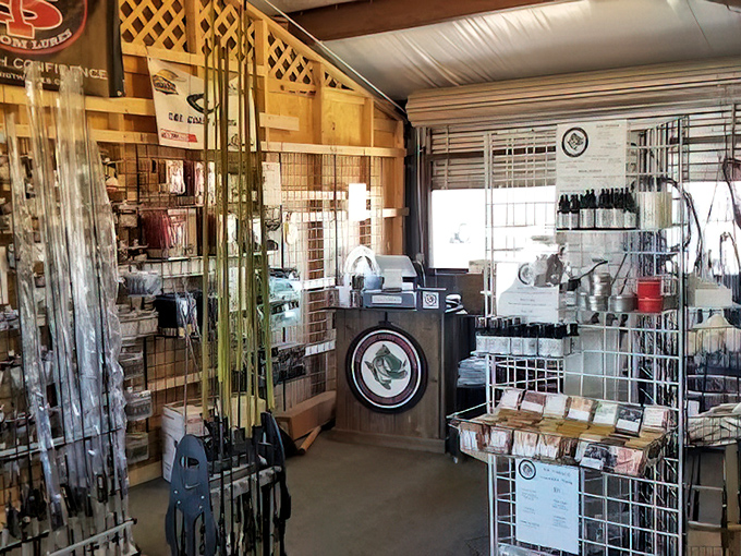 Artisanal crafts and fishing gear share space in this eclectic shop. Something for both the hunter and the decorator in your life!