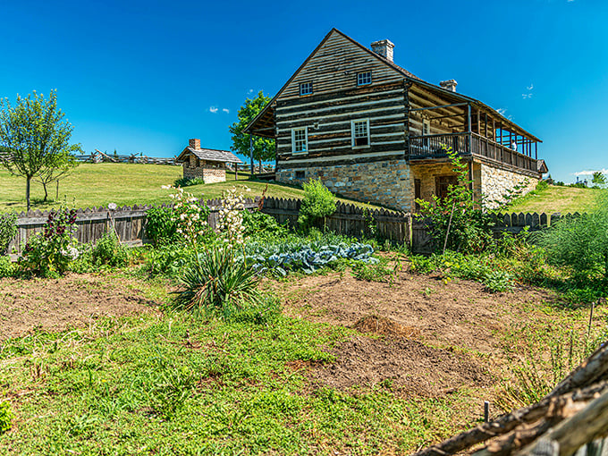 Garden-to-table wasn't trendy&mdash;it was necessary. This 1850s American farmstead shows how settlers created self-sufficient homesteads through careful planning.