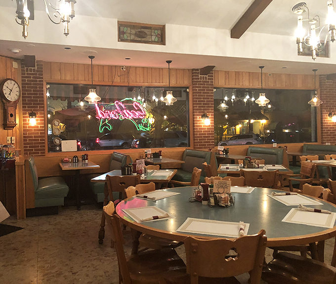 Another angle reveals the restaurant's cozy charm, where every table feels like the best seat.