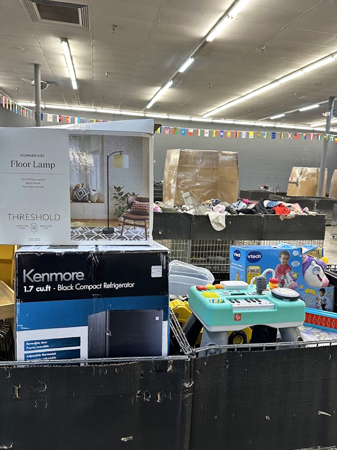 From compact refrigerators to children's toys, these bins contain the raw materials of countless "You'll never believe what I found" stories.