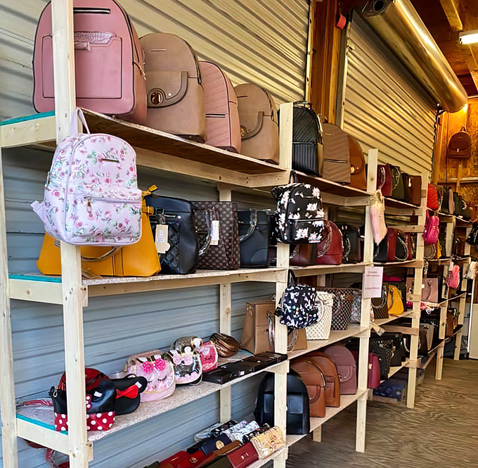 Handbag heaven for accessory enthusiasts&mdash;rows of purses in every imaginable size and color waiting to solve that "but where will I put my stuff?" dilemma.