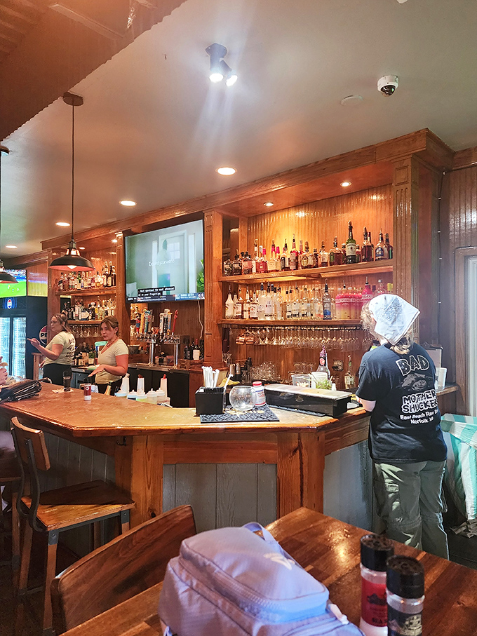 The bar's warm wood tones and impressive spirits collection promise post-seafood libations worth lingering for long after your plate is clean.