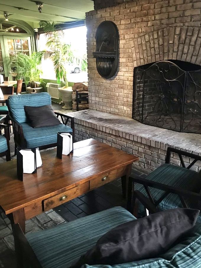 Fireside seating where conversations flow as smoothly as the perfectly aged bourbon selections.