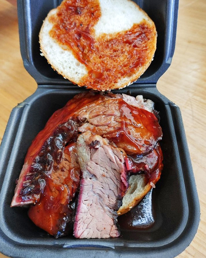 Brisket that's been introduced to smoke and time, resulting in a beautiful friendship that benefits your taste buds immensely.