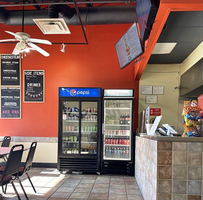 Thirst quenchers lined up like soldiers ready for duty. The drink selection is straightforward because the food deserves all your attention.