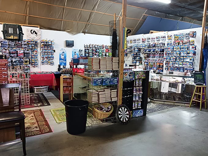A collector's dream corner where Hot Wheels, trading cards, and memorabilia create a perfect storm for your wallet to weather.