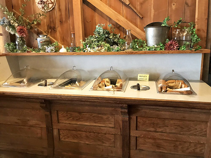 The bread display &ndash; where self-control goes to die and "I'll just have one more roll" becomes your new favorite lie.