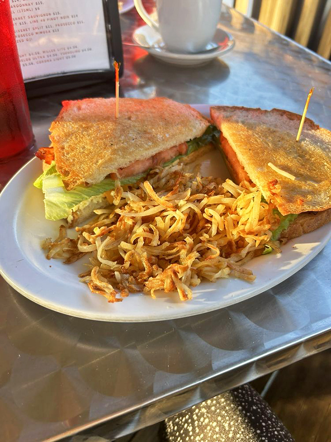 Not all heroes wear capes&mdash;some come on toasted bread with perfectly crisped potatoes. This sandwich doesn't need to show off; it knows its worth.