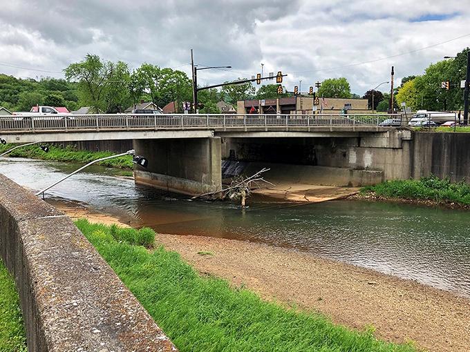 Mahoning Creek flows beneath the town's bridges, offering fishing spots where the only thing you'll catch faster than fish is a break from big-city stress.