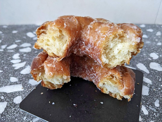 The buttermilk old-fashioned with perfect structural integrity. That ideal combination of crisp exterior and tender crumb that makes you forget all other breakfast pastries.