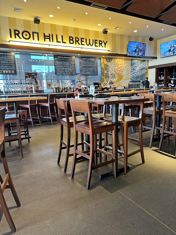 Wait, is this Iron Hill Brewery? This image appears to be from a different location entirely&mdash;a reminder to always fuel up after a thrifting marathon!