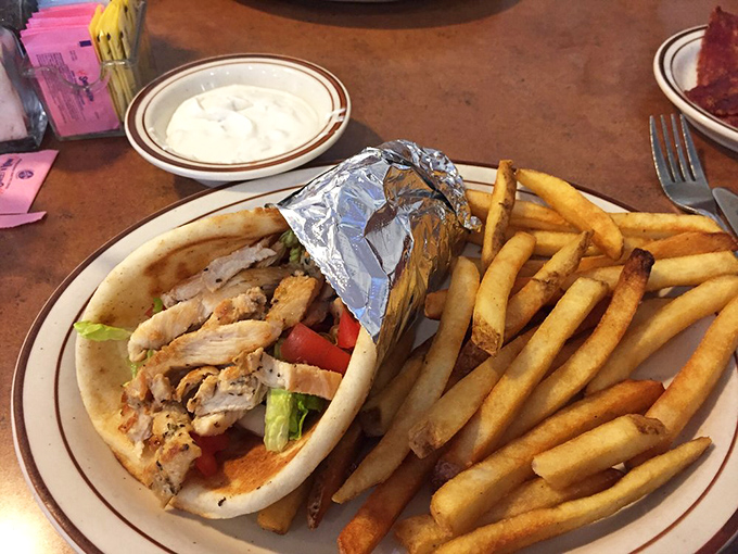 Mediterranean meets Virginia Beach in this pita pocket that's stuffed more generously than your grandmother's Thanksgiving turkey.