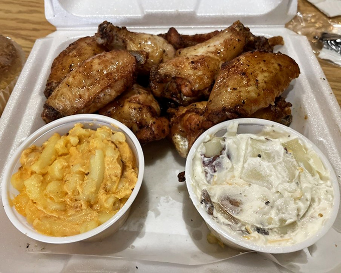 Wings and sides that refuse to be overshadowed by the barbecue stars. That mac and cheese isn't just a side&mdash;it's making a compelling argument for center stage.