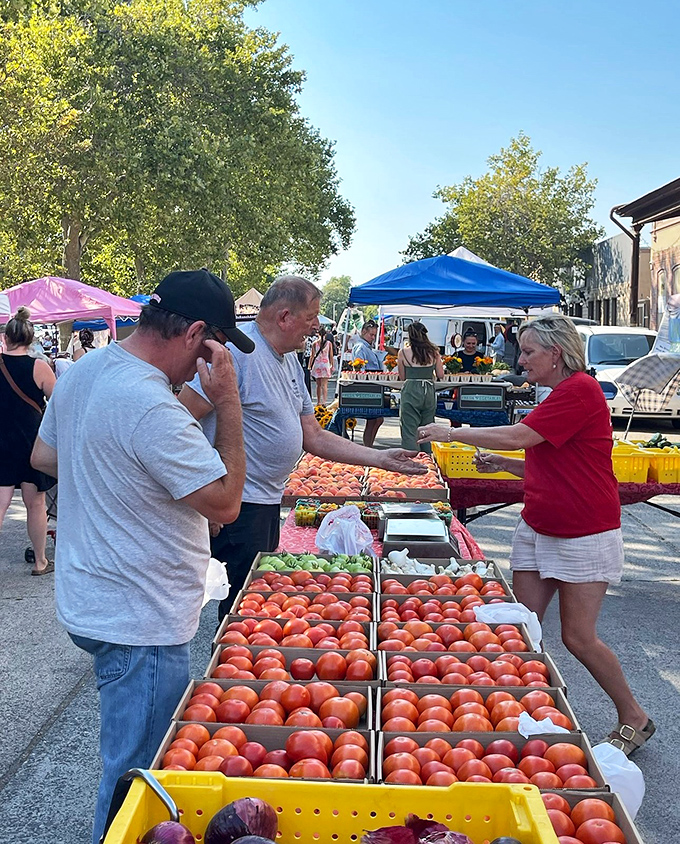 At Red Bluff's farmers market, the tomatoes are so fresh and vibrant they make supermarket produce look like sad, distant relatives.