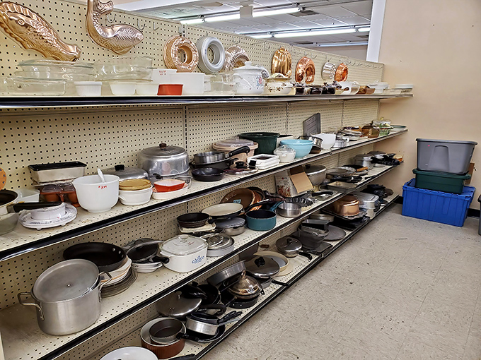 Pots and possibilities! This cookware collection could equip a professional kitchen or finally complete your set of perfectly seasoned cast iron.
