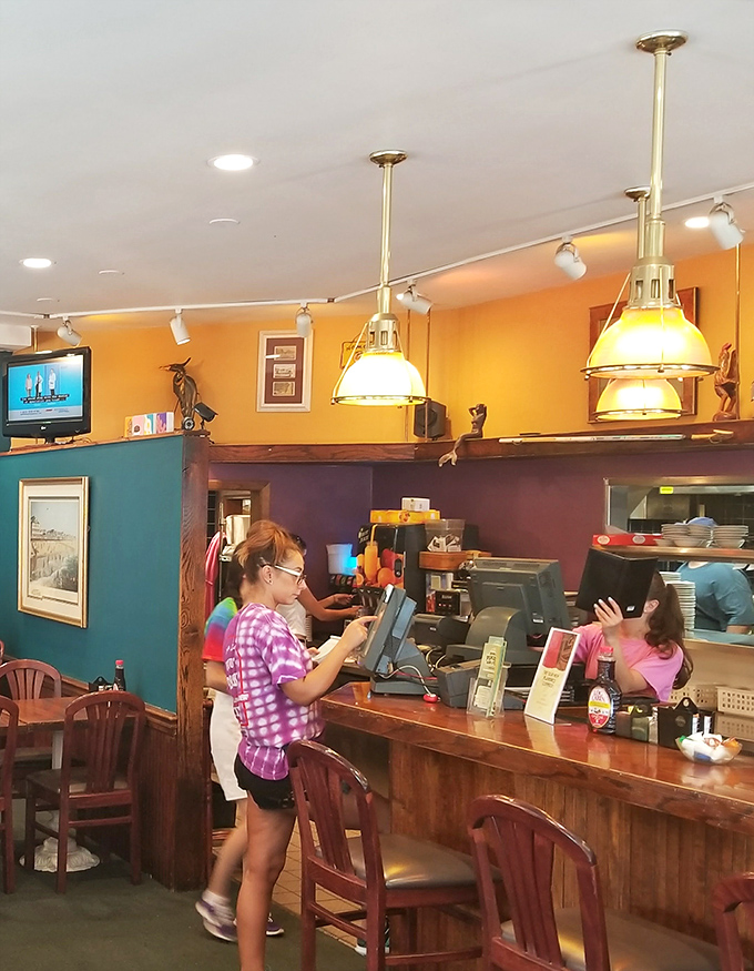 Where breakfast dreams come true&mdash;a counter that's witnessed countless coffee refills and "just one more pancake" moments.