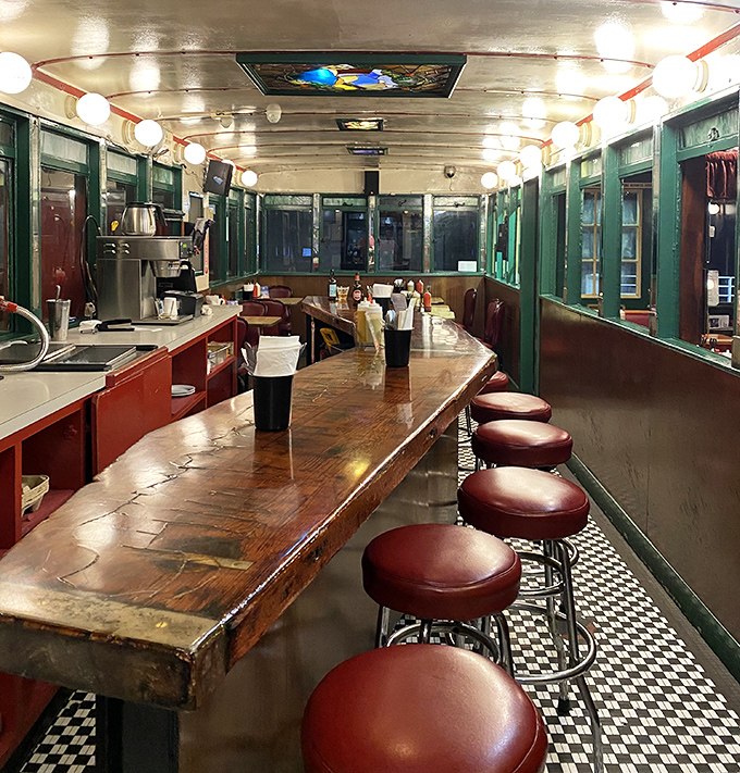 The counter seating offers front-row tickets to the kitchen show, where late-night conversations with strangers often become the best part of the meal.