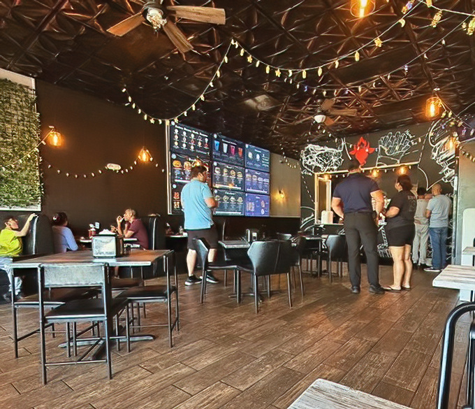 Where locals and visitors unite in the universal language of "mmm" and "wow" while contemplating their next bite.