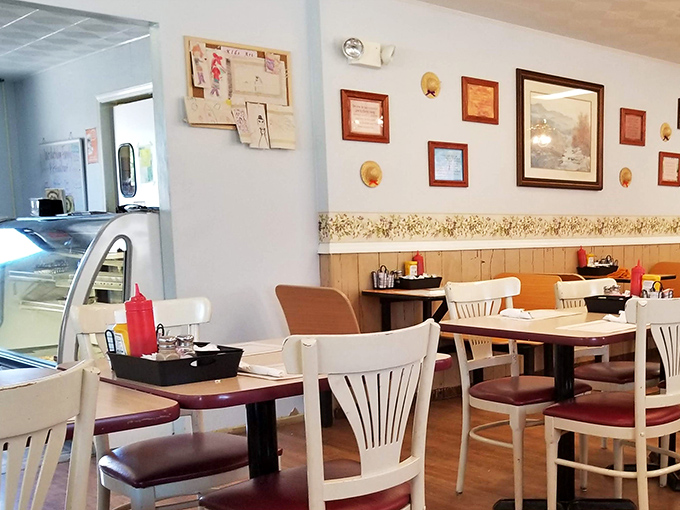 The d&eacute;cor speaks volumes&mdash;framed memories on walls that have witnessed countless birthday celebrations, morning coffees, and "just because" pie moments.