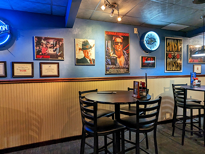 Movie posters and memorabilia line the walls&mdash;visual appetizers that feed conversation while you wait for the main event.