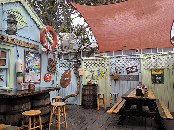 Nautical decor that doesn't try too hard—just enough to remind you that your lunch was swimming yesterday.