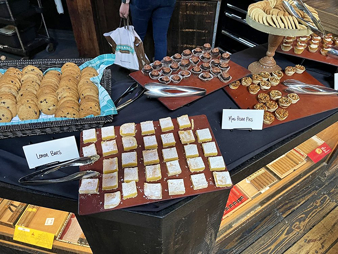 Dessert heaven awaits with lemon bars and mini pecan pies that prove everything, including temptation, is bigger in Texas.