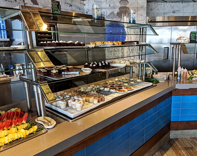 The dessert display &ndash; where willpower goes to die after you've already promised yourself "just one more crab leg."