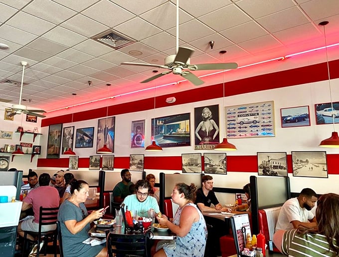 Where strangers become neighbors over coffee and pancakes. The diverse crowd proves good food is the universal language we all speak.