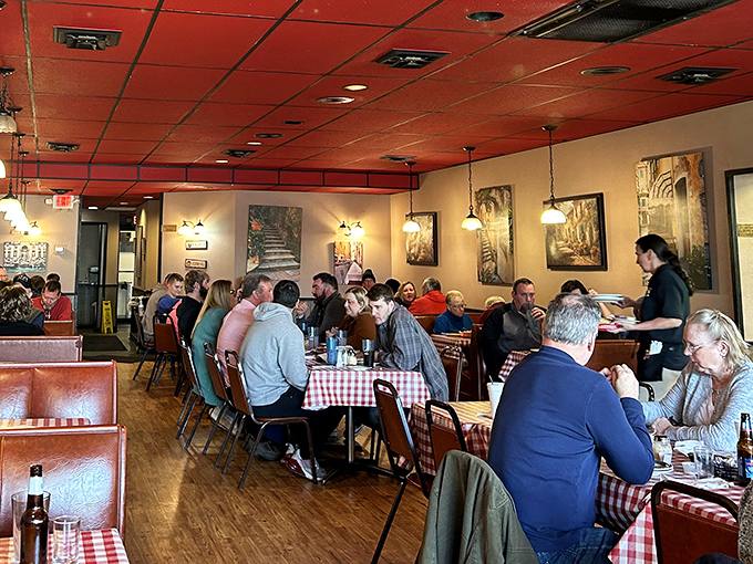 When the restaurant is this packed, you know you've stumbled onto something good &ndash; shared tables and shared traditions.