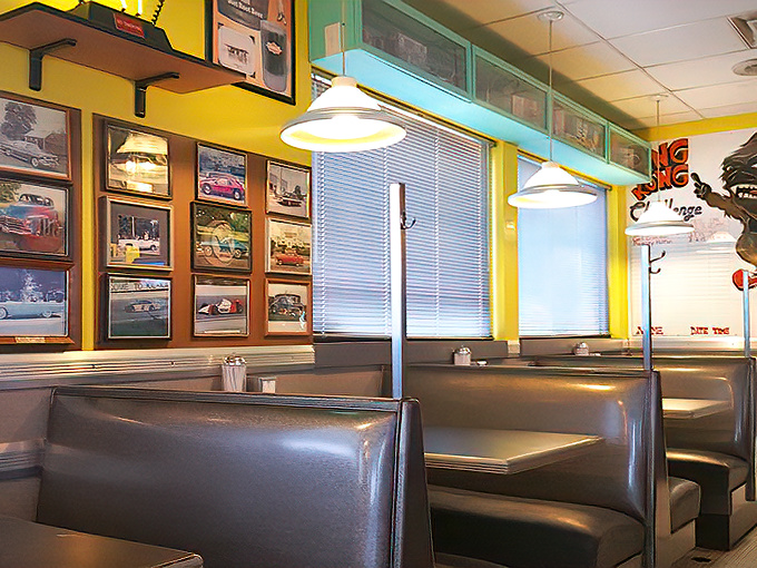 Silver booths gleaming under pendant lights&mdash;each one a private dining room where countless birthdays, first dates, and family gatherings have unfolded.