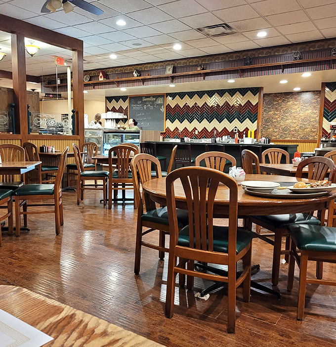 The dining room waits in quiet anticipation of the breakfast rush &ndash; tables that have witnessed countless family gatherings and morning revelations.