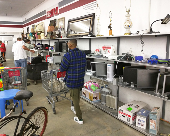 Office equipment and electronics from bygone eras sit like technological fossils, reminding us how quickly yesterday's innovations become today's nostalgic curiosities.