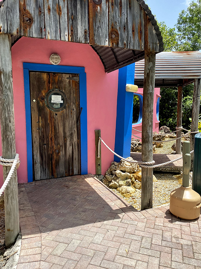 Not all treasure comes in chests. This nautical-themed entrance looks like it leads to a storybook island adventure.