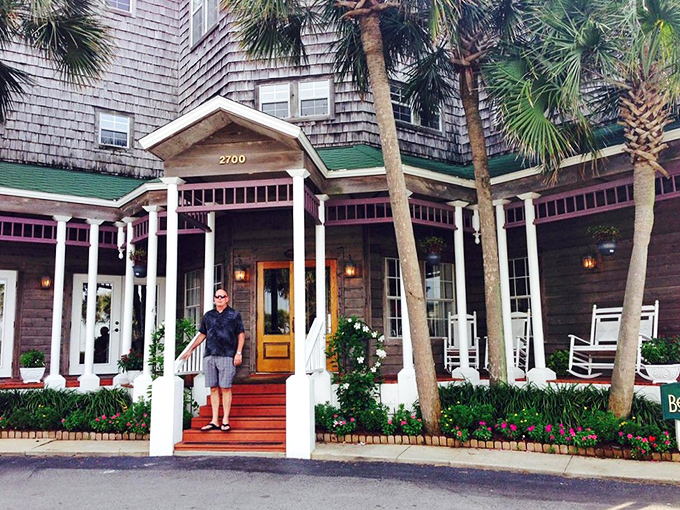 The welcoming porch entrance feels like arriving at a friend's beach house&mdash;if your friend happened to be an award-winning chef with waterfront property.
