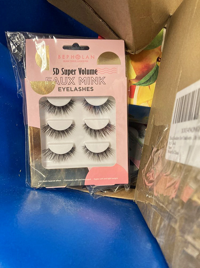 Beauty bargains hiding in plain sight. Those faux mink eyelashes might cost $20 at the mall, but here they're just another Tuesday $2 find.