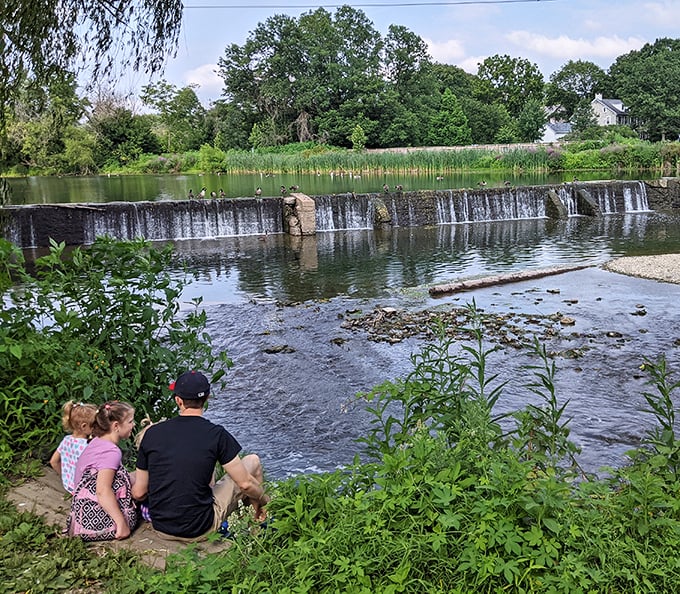Family bonding by the waterfall&mdash;no screens, no distractions, just the timeless entertainment of watching water do what it's done for millennia. 