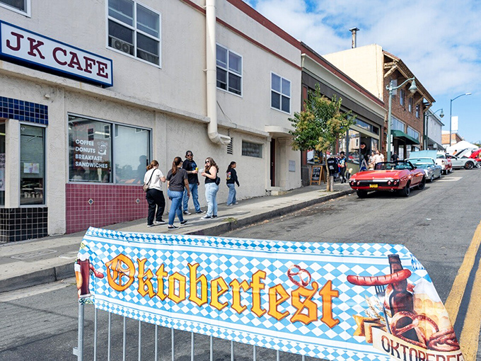 Oktoberfest brings Bavarian spirit to Pomona Street, proving that lederhosen and California casual somehow make perfect sense together.