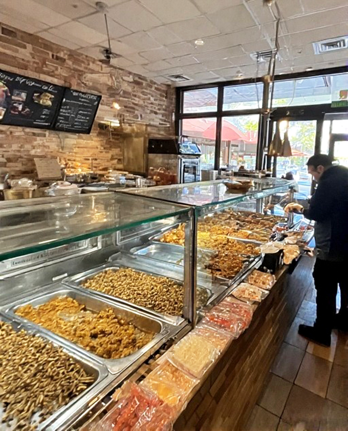 A buffet display that makes decision-making the hardest work you'll do all day &ndash; each tray promising its own delicious story.