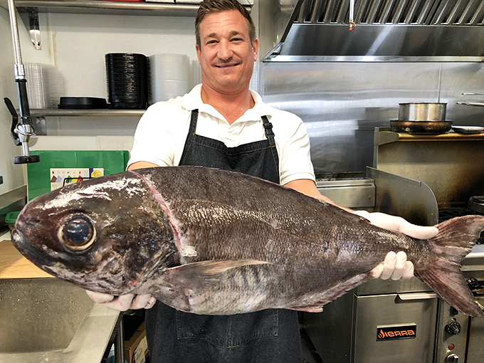 "Just caught this morning!" That's not just a sales pitch&mdash;it's the Sea Salt promise, delivered with a smile and impressive evidence.