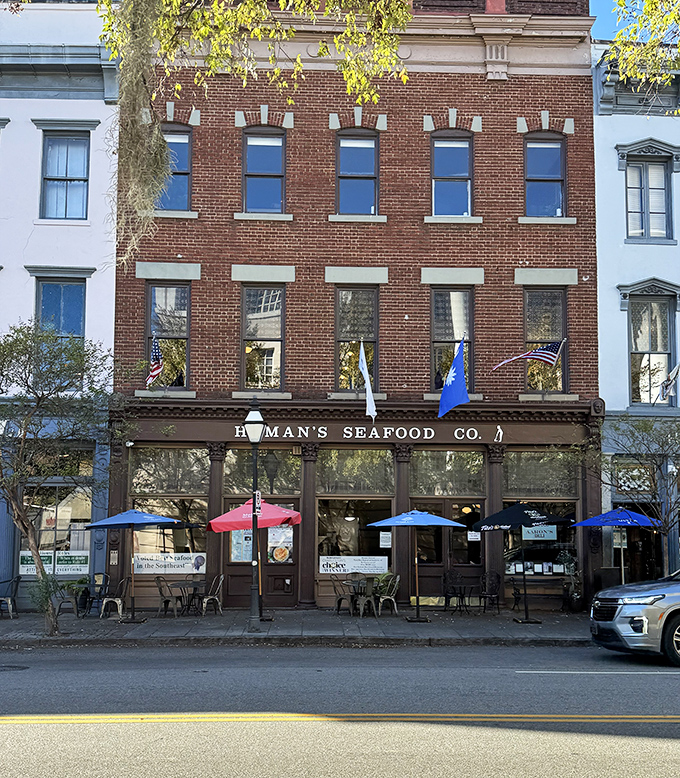 The welcoming storefront on Meeting Street invites passersby to step into a Charleston institution where seafood dreams come true.