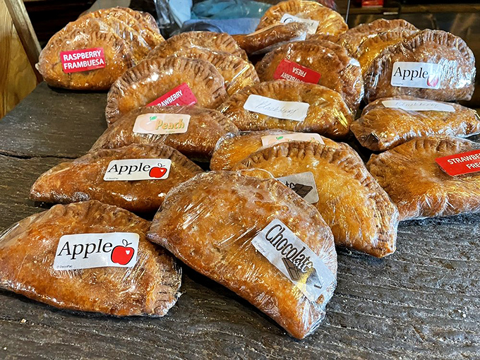 Fried pies that make you question why anyone bothers with regular pies. These portable pockets of fruity bliss are dessert engineering at its finest.