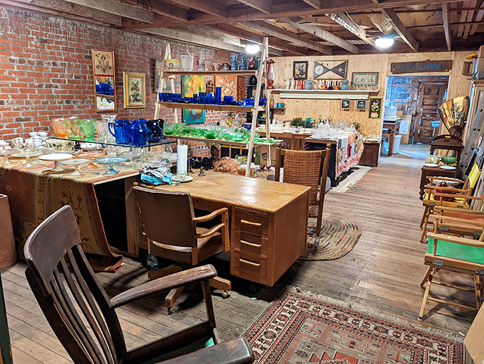 Wooden floors that creak with character support desks where letters were once written and deals were sealed with a handshake.