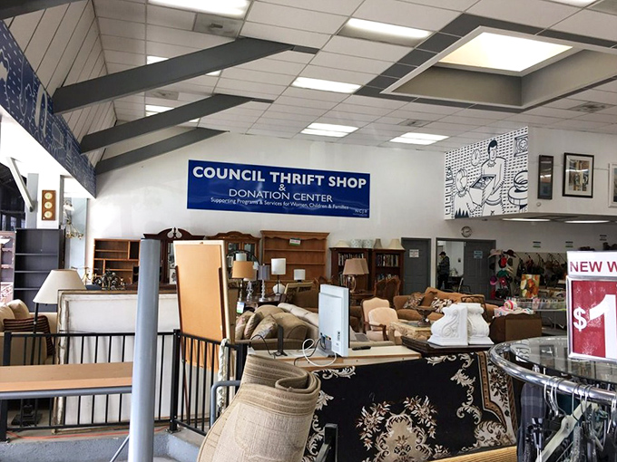 Furniture arranged in hopeful vignettes, each piece silently campaigning for adoption into your home with promises of character and history.